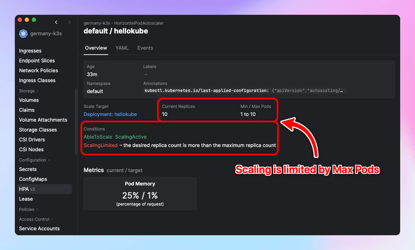 How to fix failed get resource metric in Kubernetes HPA